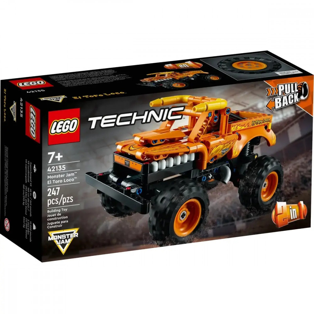 Lego Technic 42135 Hátrahúzós Monster Jam™ El Toro Loco™ - M