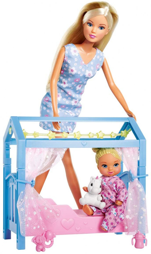 Steffi barbie baba gyerekével és kisággyal | Steffi Love Bar